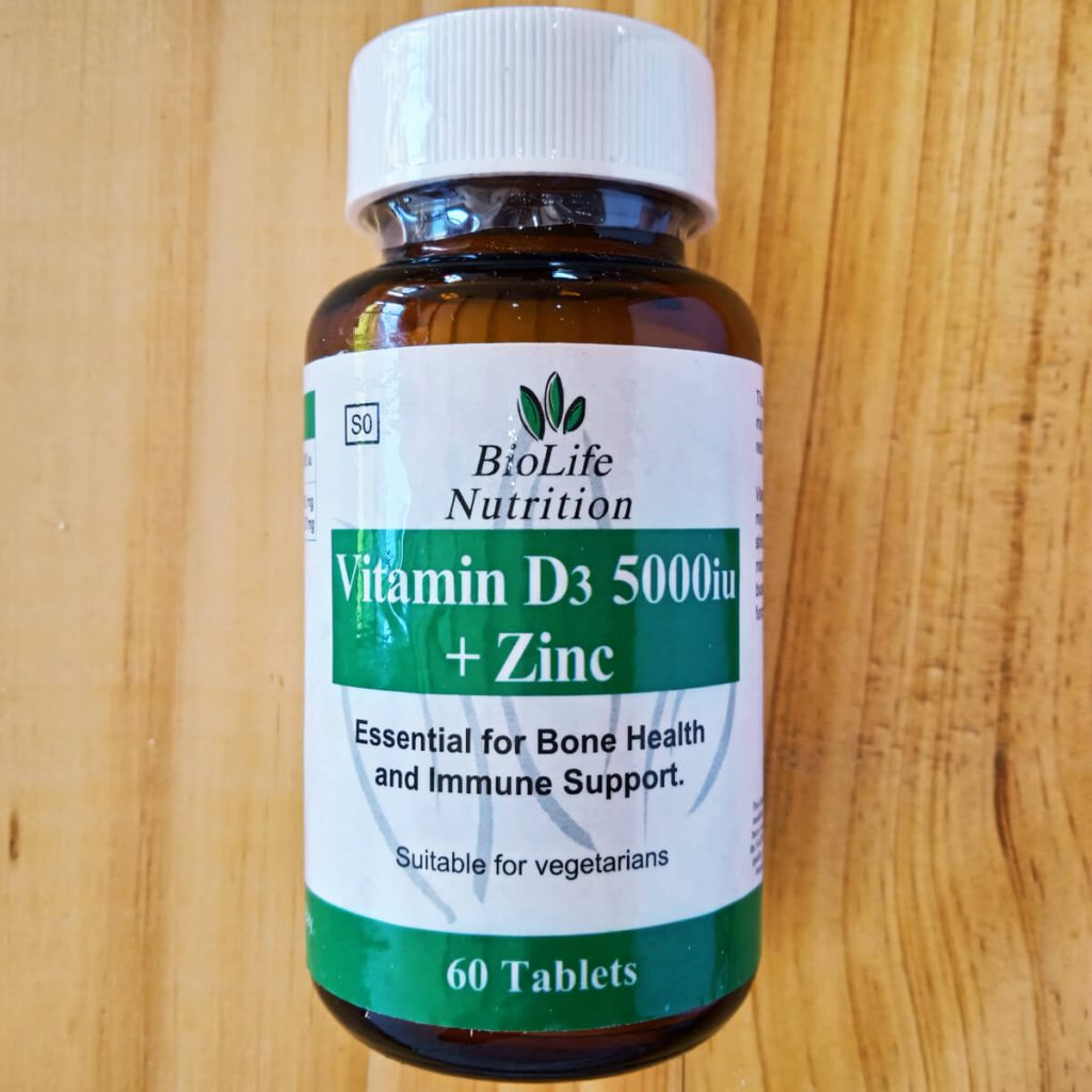 BioLife Nutrition Vitamin D3 5000iu + Zinc | 60 Tablets – Pure and Whole